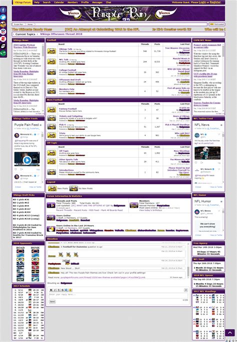 Purple Pain Forums A Vikings Fan Forum Home Facebook