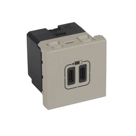 Arteor™ 2 Usb Type C Charging Socket 3 A 15 W 230 V 5 V 2 Modules Champagne 571078