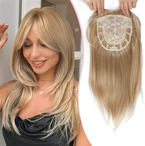 Megito Long Wavy Blonde Hair Toppers For Women 18inch Clip
