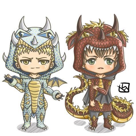 Snk Dragon Chibi Reiner And Bertholt By Mewtalina On Deviantart
