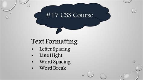 learn css in arabic 17 text formatting letter spacing word spacing