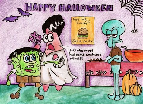 Spooky Squidward By Lizzy R Some Halloween Spongebob Fun