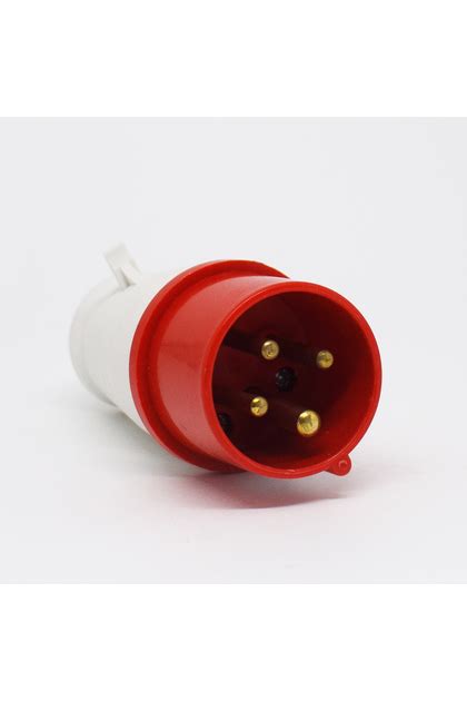 Plugue 3p T 6h 3810vac 16a Vermelho 014