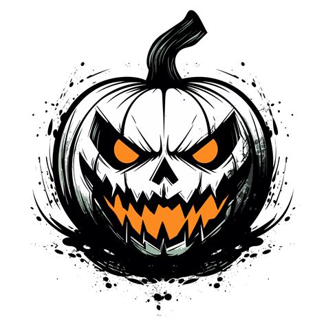 Scary Halloween Pumpkin Clipart Ai Generative 32973548 Png