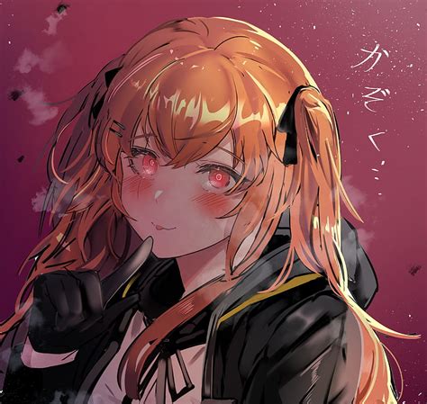 Long Orange Hair Anime