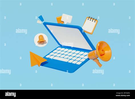 3d Creative Collage Illustration Of Modern Device Gadget Laptop Screen