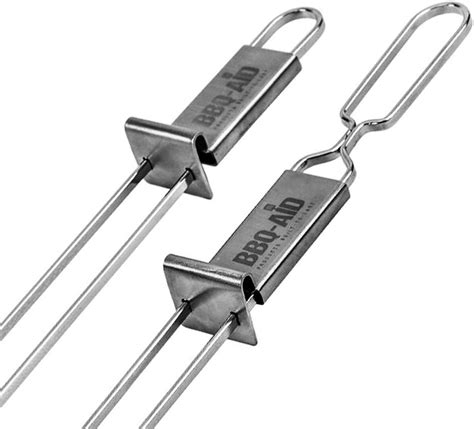 Bbq Aid Premium Barbecue Skewers Double Pronged Quick