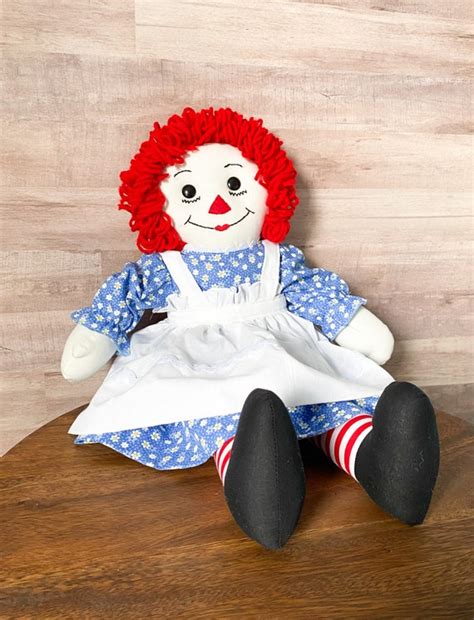 20 Inch Plush Doll Rag Doll Handmade Raggedy Ann Doll 20 Etsy