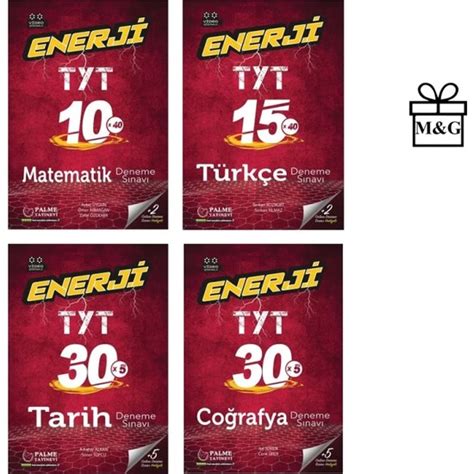 Palme Yayıncılık TYT Enerji Matematik Türkçe Tarih ve Kitabı