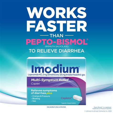 Imodium Multi Symptom Relief Caplets With Loperamide Hydrochloride And