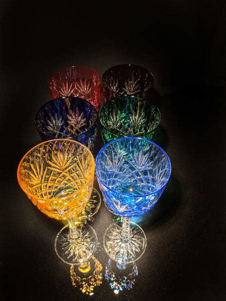 Faberge Odessa Hock Crystal Goblets Set Of 6 Bg Gear Co