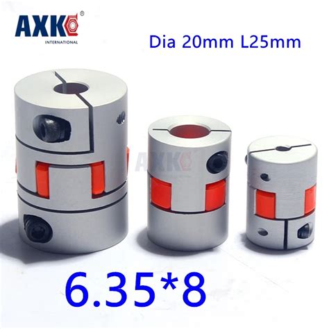 Rodamientos 베어링 Axk 14 635mm ~ 8mm 조 스파이더 커플러 스테퍼 모터 샤프트 커플 링 6358mm 직경 20mm 길이 25mm25mm