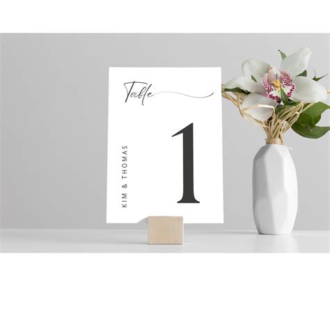 Wedding Table Numbers Template Table Numbers Printable X X Edit With Canva Etsy