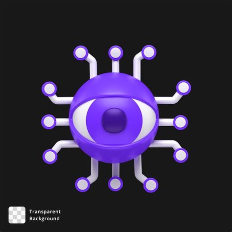 Premium Psd 3d Icon Of A Sentry Eye System