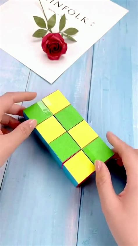 Game Gadget Rubix Cube From Paper Boxes Paper Crafts Paper Crafts