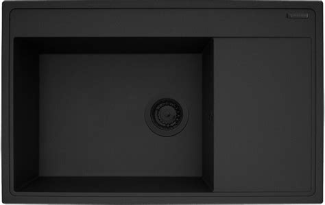 Zlewozmywak Granitowy Pyramis Camea 79x50 1B1D L Black Edition Volcano Sklep AGD Do Zabudowy