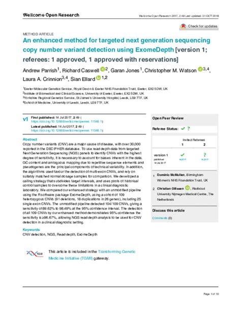 pdf an enhanced method for targeted next generation sequencing copy