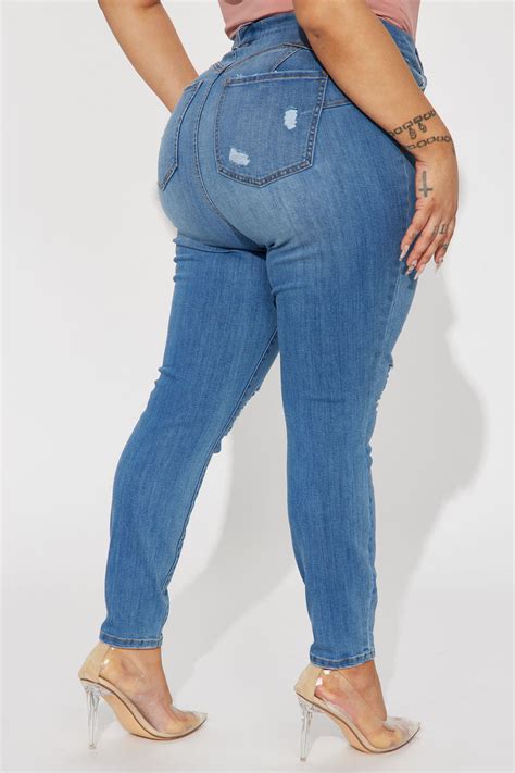 Move It High Stretch Curvy Skinny Jean Light Wash Fashion Nova