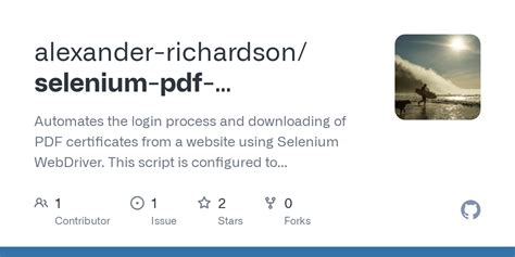 github alexander richardson selenium pdf downloader automates the