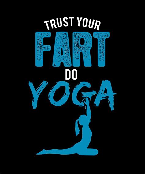 Funny Fart Yoga For Women Men Breaking Wind Pose Dark Digital Art By