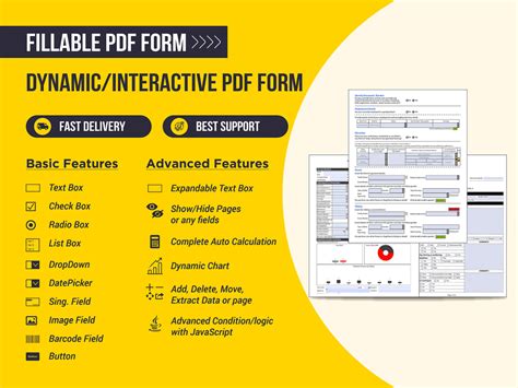 Fillable Pdf Form Dynamic Interactive Pdf Form Upwork