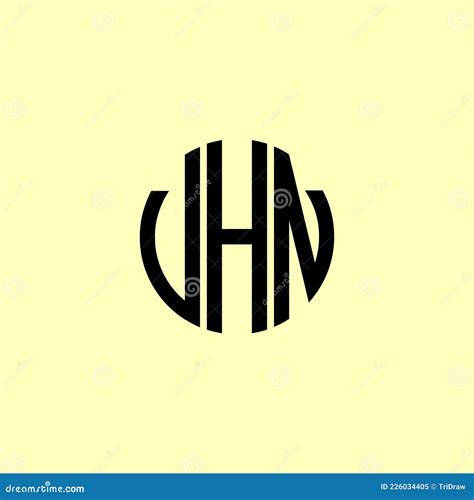 Creative Rounded Initial Letters Vhn Logo Stock Vector Illustration Of Rectangle Template