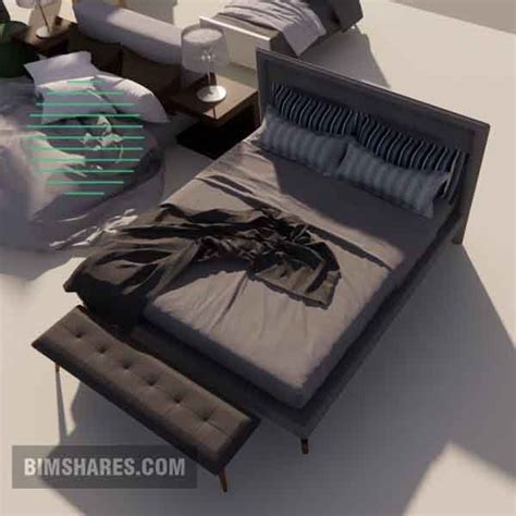 Bed Object For Revit Double Bed Editable Bimshares