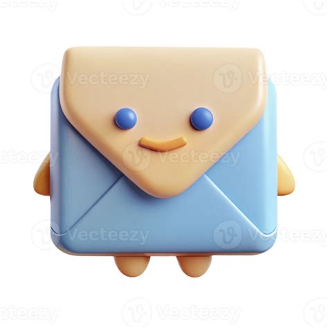 Tranquil Immaculate Envelope Character With A Sealed Flap Symmetrical Flat White Color With