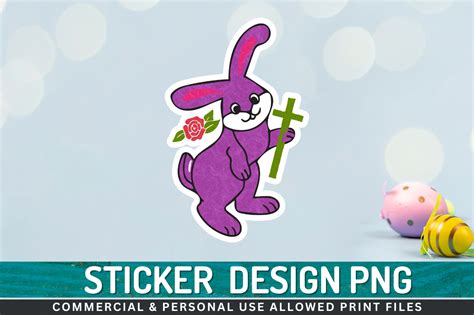 Bunny Clipart Sticker Png Design Graphic By Regulrcrative · Creative