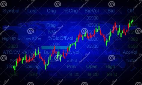 Bar Chart Stock Market Finance Technology Vector Illustration Stock