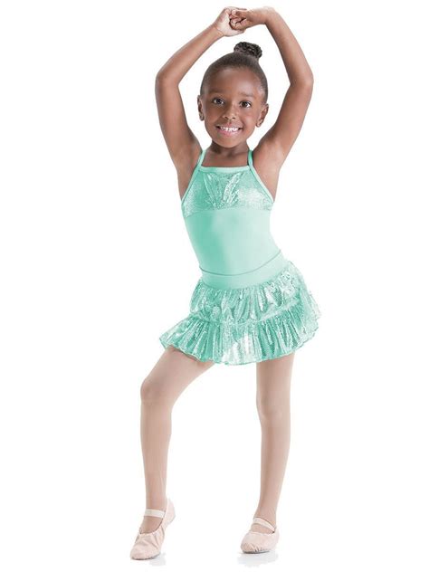 Motionwear Jolie Mint Front Overlay V Back Cami Leotard Pink Princess