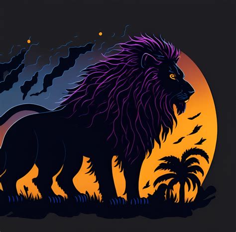 1100x1080 Lion Vector Hd Neon Ai Art 1100x1080 Resolution Wallpaper Hd