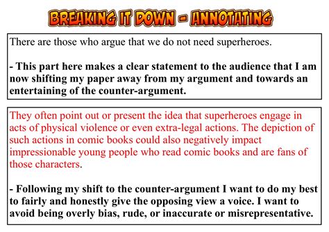 Counter Argument Template