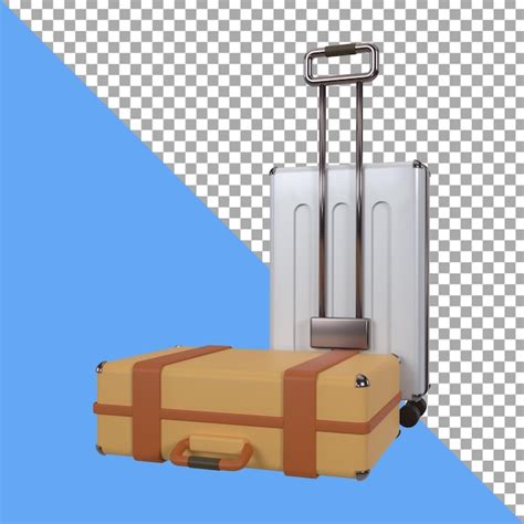 Premium Psd 3d Render Illustration Summer Holiday Travel Luggage