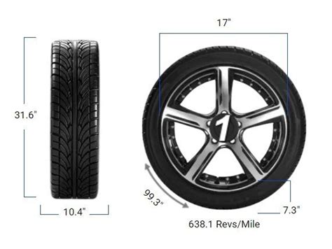 Tire Size 265 70r17 In Inches Table Chart
