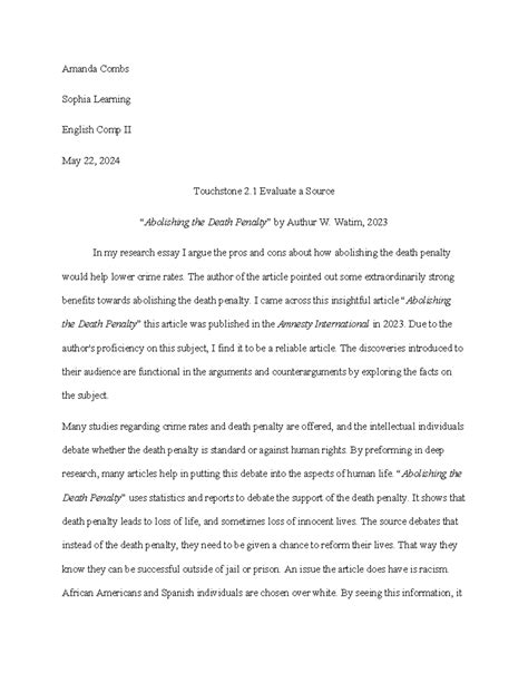Sophia Touchstone 21 Amanda Combs Sophia Learning English Comp Ii