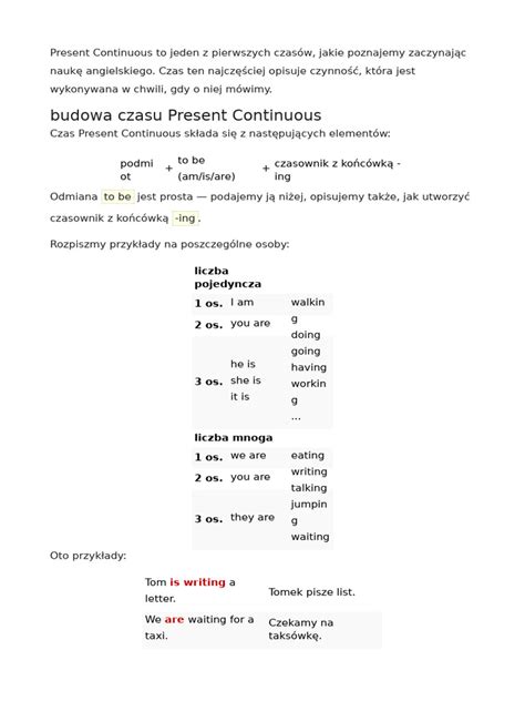 Present Continious Pdf