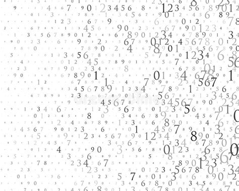 Random Numbers 0 And 9 Background In A Matrix Style Binary Code
