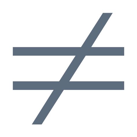 Not Equal To Vector Icons Free Download In Svg Png Format