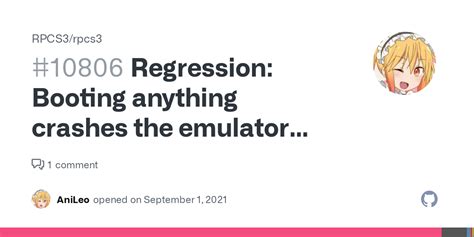 Regression Booting Anything Crashes The Emulator 10779 · Issue