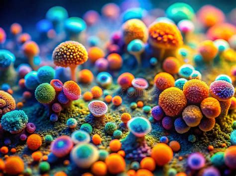 Magnificent Miniature A Detailed Look At A Mucor Fungus Colony Under A Microscope Revealing