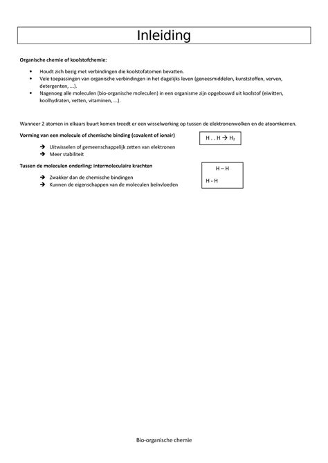 Bio Organische Chemie Inleiding Organische Chemie Of Koolstofchemie