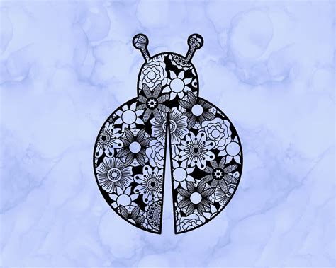 Ladybug Zentangle Decal Etsy