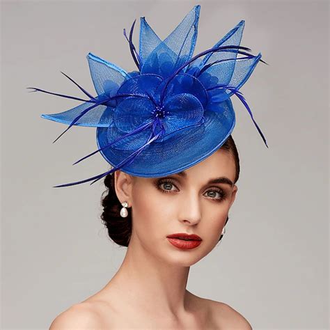 Feathers Net Fascinators Kentucky Hats Headpiece With Feather Cap