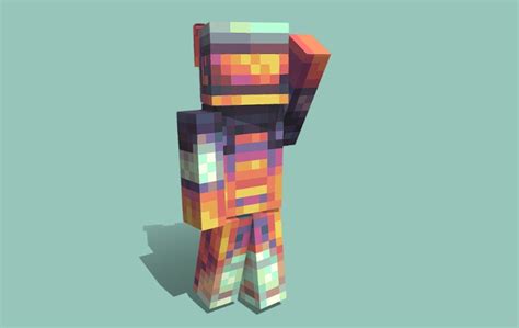 Rainbow Robot With Evil Minecraft Skin