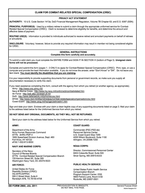 2011 2025 Form DD 2860 Fill Online Printable Fillable Blank PdfFiller