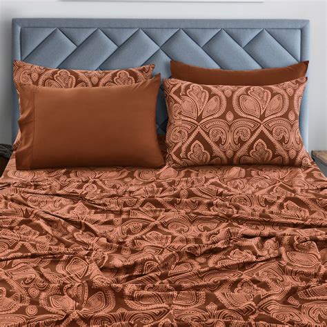 Lux Decor Collection California King Size Sheet Set 6 Piece Luxury