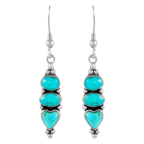 Sterling Silver Earrings Turquoise E1278 C75