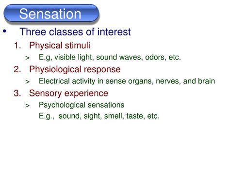 PPT Psychology 100 Chapter 4 Sensation Perception PowerPoint