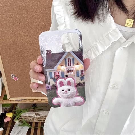 原创复古美式兔子可爱情侣ins风适用苹果1312pxr全包菲林手机壳虎窝淘